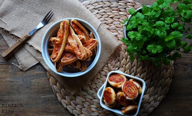 {Snacks} Zweierlei pikante Snacks aus Blätterteig • Einfach Elsa